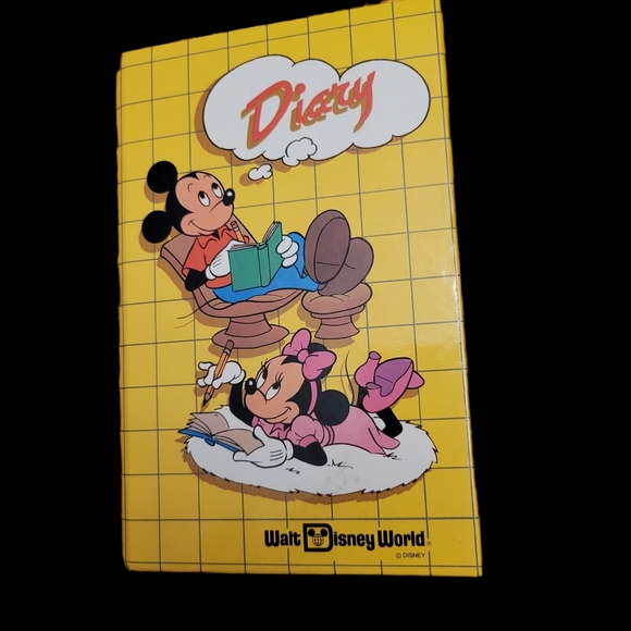 Other | Vintage Mickey And Minnie Disney Diary From The 8s | Poshmark